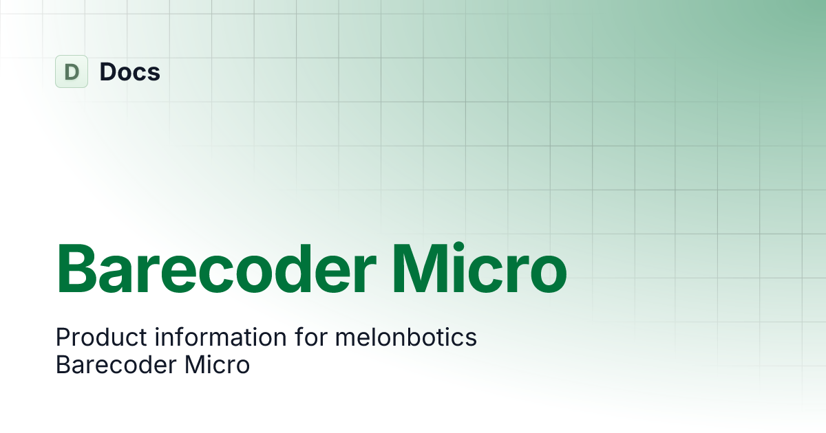 Barecoder Micro | Docs